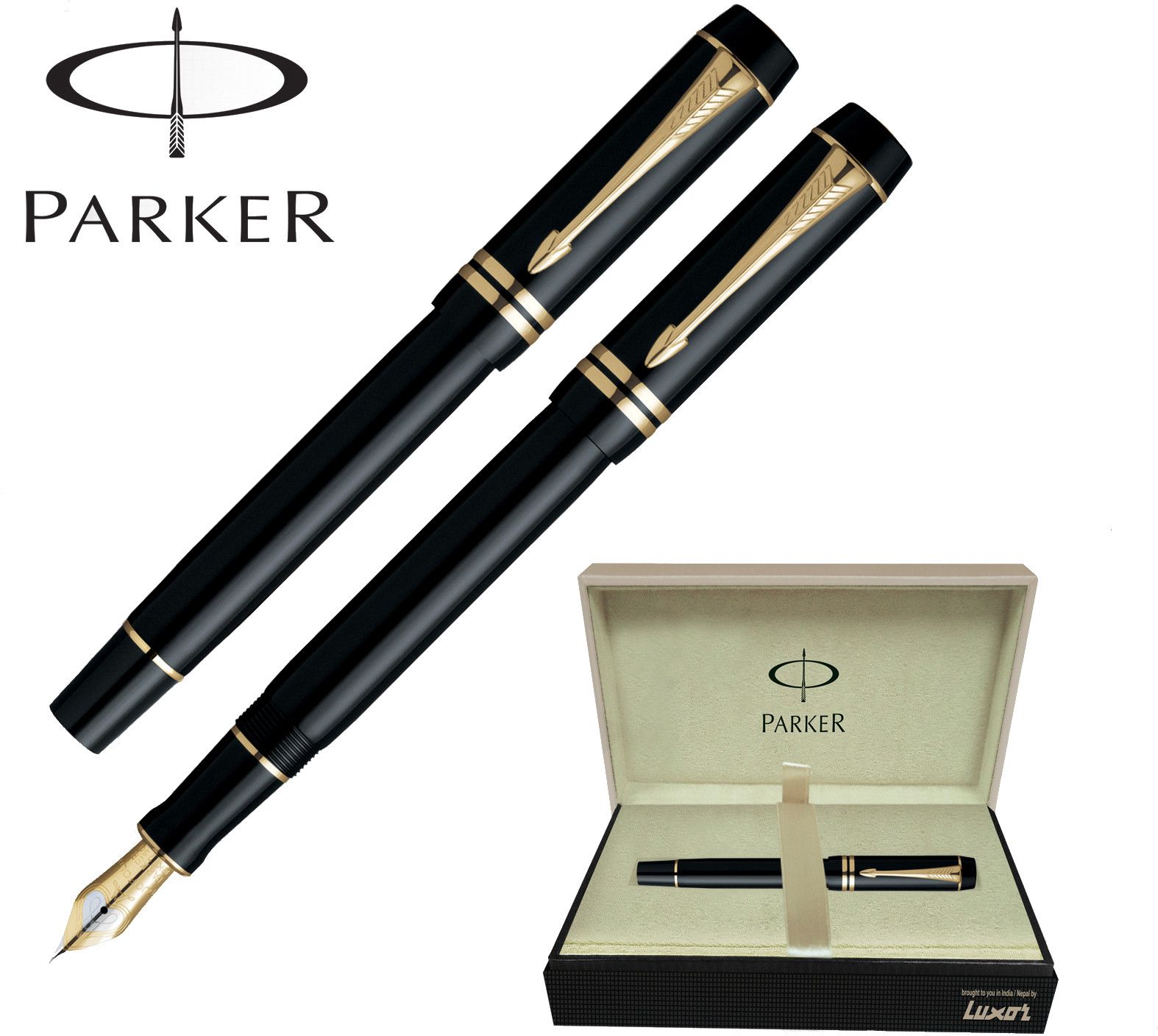 Parker Duofold Black Cent GT Fountain Pen Buy Parker Duofold Black 