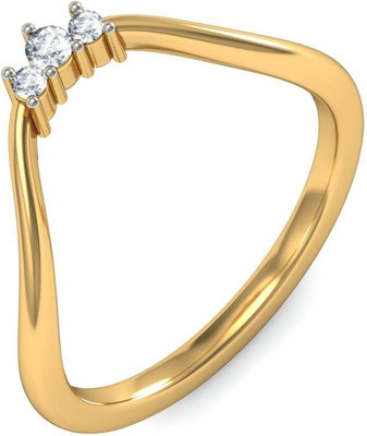 Buy BlueStone The Renata Gold Diamond 18K Yellow Gold Plated 18 K Ring on Flipkart | PaisaWapas.com